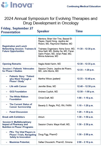 Sept. 27-28, 2024 - Symposium for Evolving Therapies and Drug ...